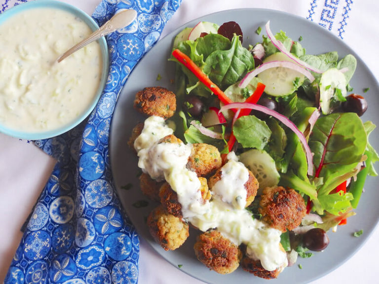 Quinoa Falafel with Tzatziki Sauce – The Candida Diet